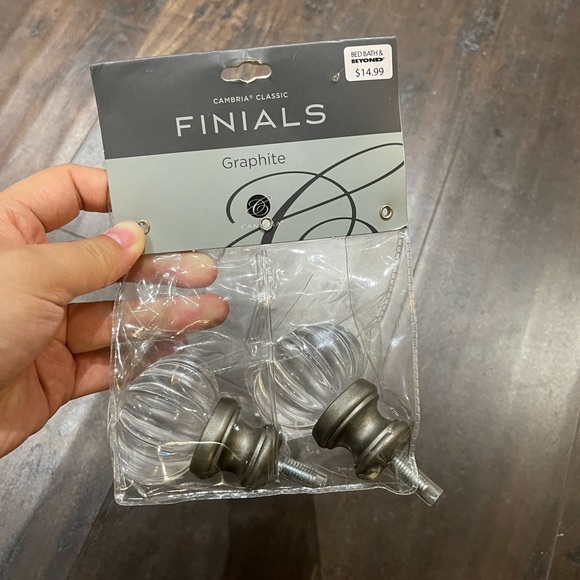 Accents | Cambria Holdbacks Finials Graphite | Poshmark